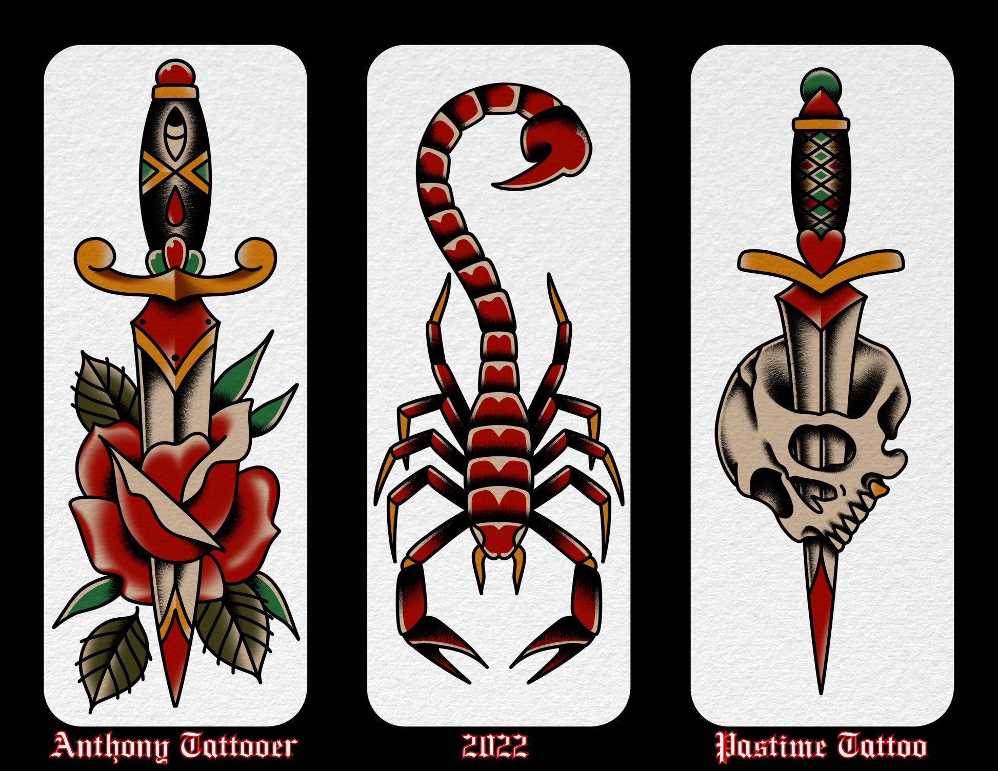 American Traditional Dagger Flash